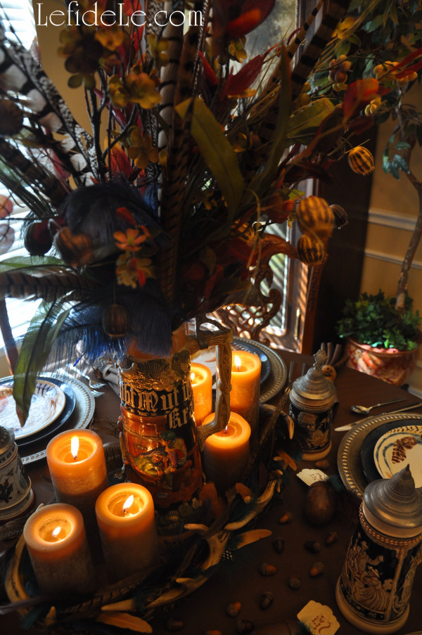 Bavarian Oktoberfest Party Décor Ideas for a Fall Tablescape
