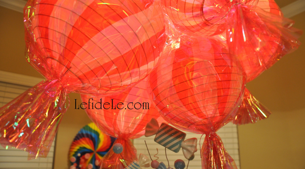 DIY Candyland Party Themed Craft Tutorial: Hard Candy Lanterns, Candy ...