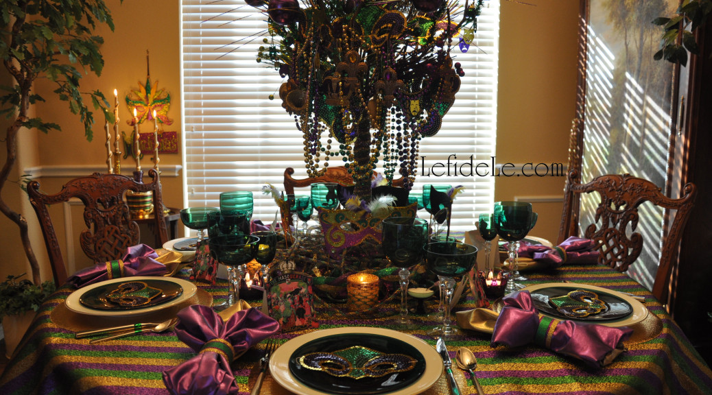 Mardi Gras Masquerade Themed “Fat Tuesday” Dinner Party Tablescape ...